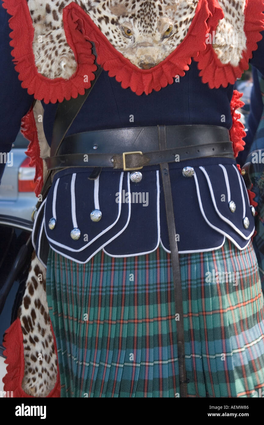 Scottish Highland Games - Costume and uniform detail from rear Stock ...