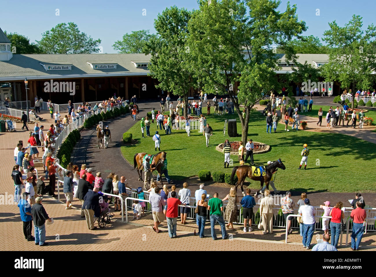 Arlington Park Paddock Parade Stock Photo - Alamy