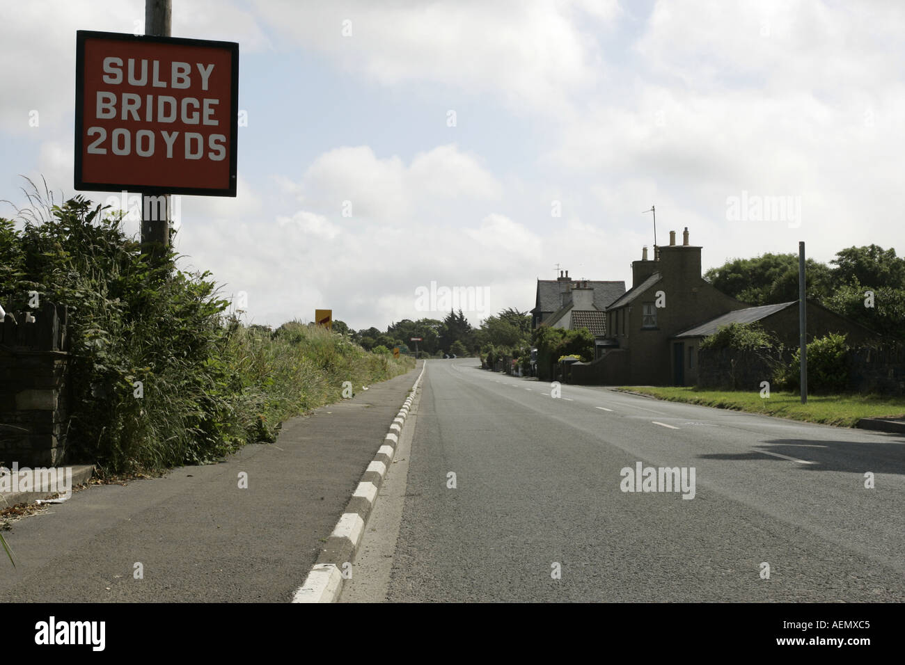 Sulby Bridge on the isle of man TT course IOM Stock Photo - Alamy
