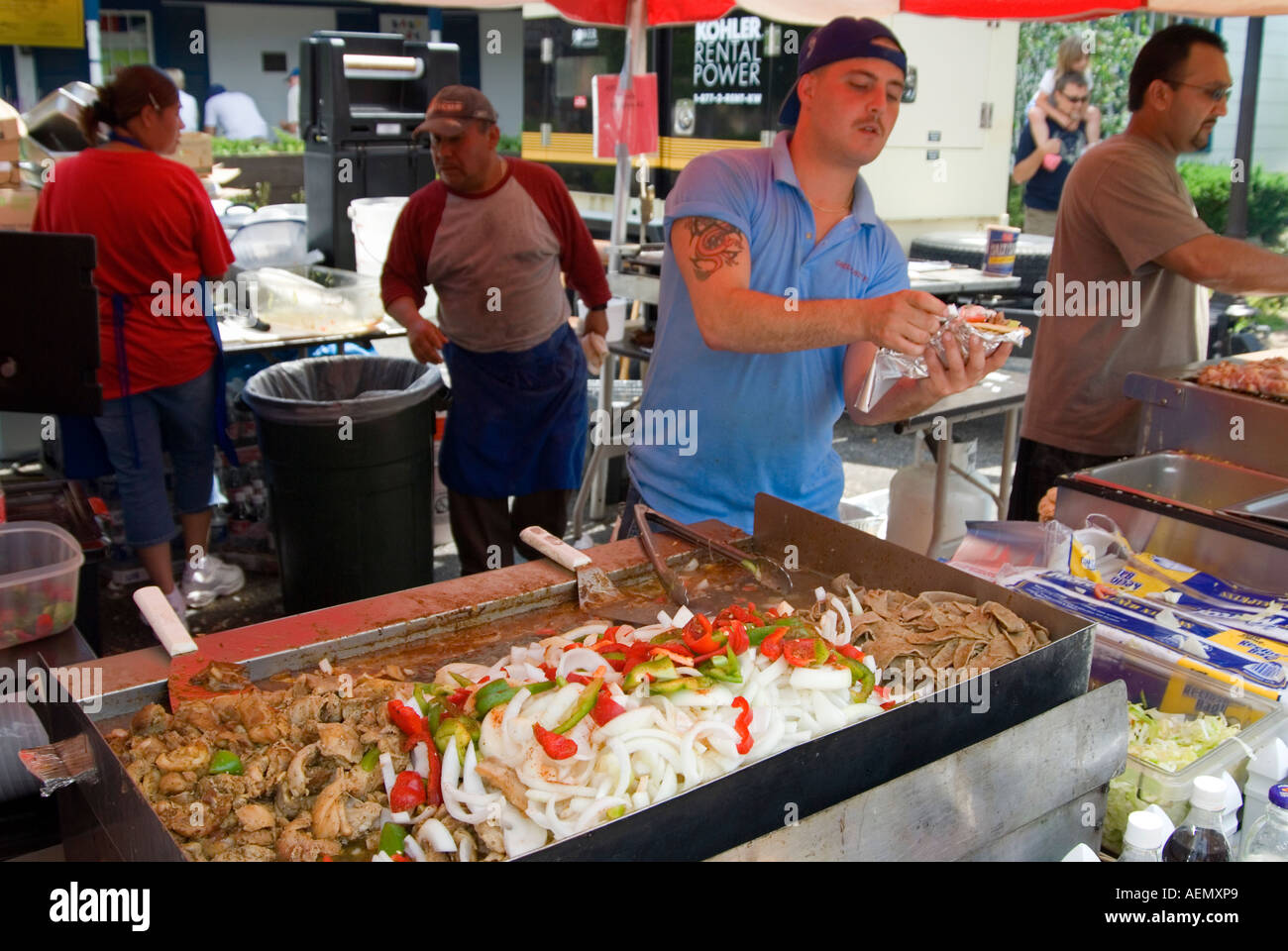 Food Festival Booth Stock Photo - Alamy