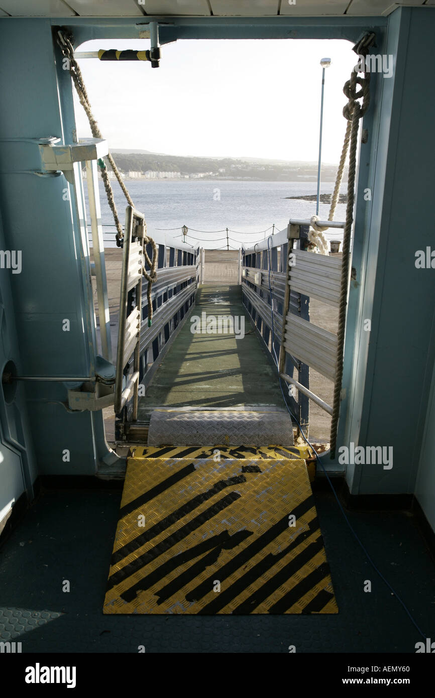 Entrance Gangway for foot passengers to super sea cat fast ferry Stock ...
