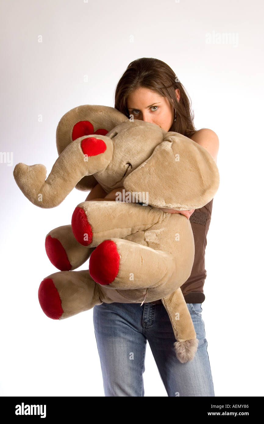 Woman with elephant hi-res stock photography and images - Alamy