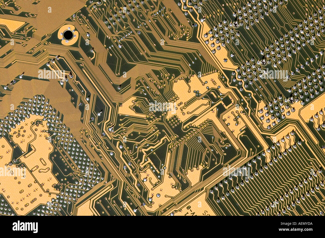 Detail of computer printed circuit board Stock Photo - Alamy