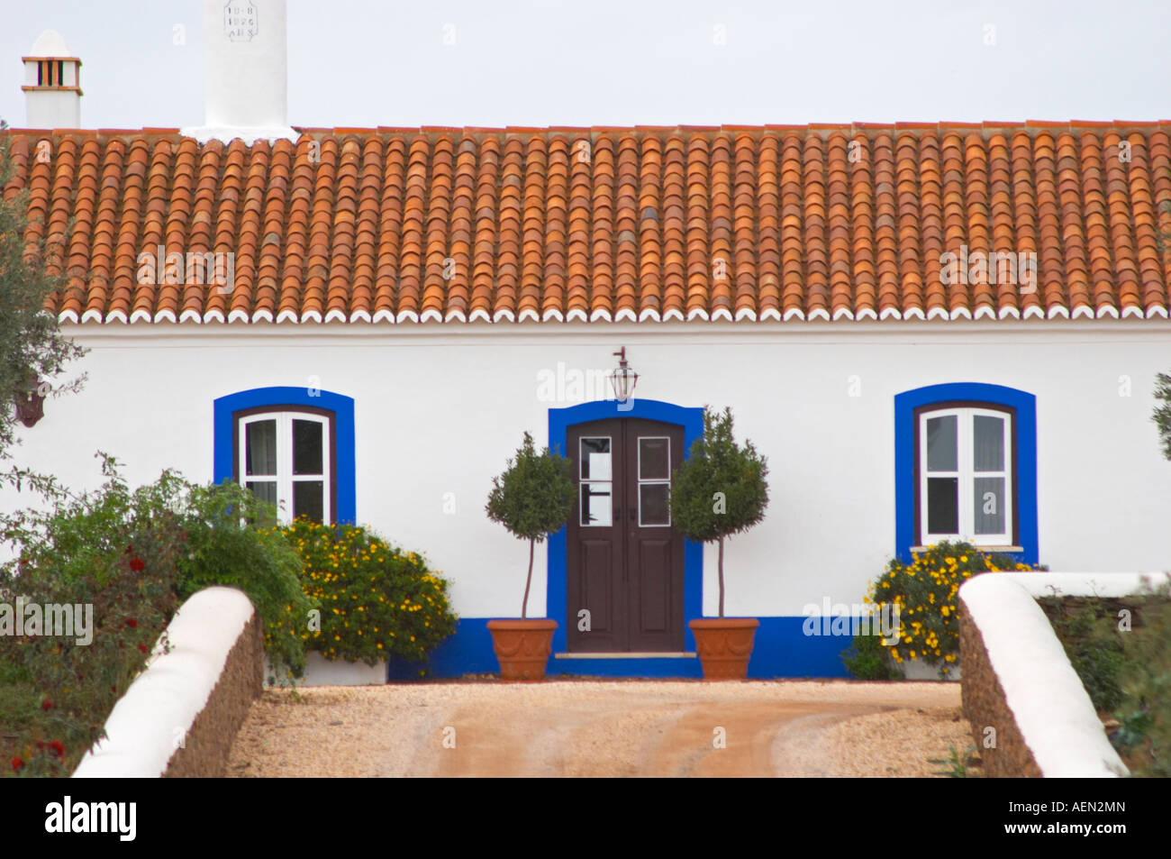The old farm house in traditional Portuguese style. Herdade da ...