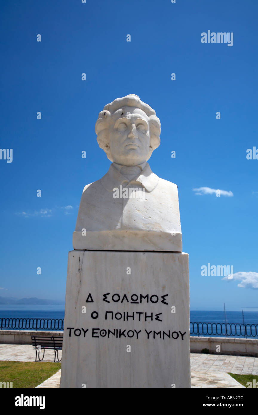 Bust of Dionysios Solomos Stock Photo - Alamy
