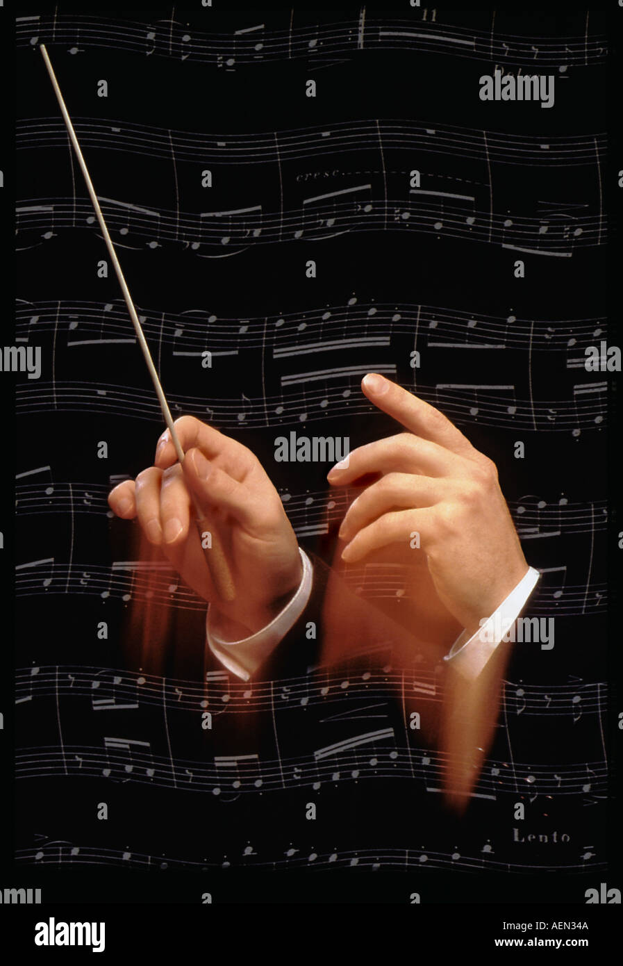 Hands conductor with score hi-res stock photography and images - Alamy