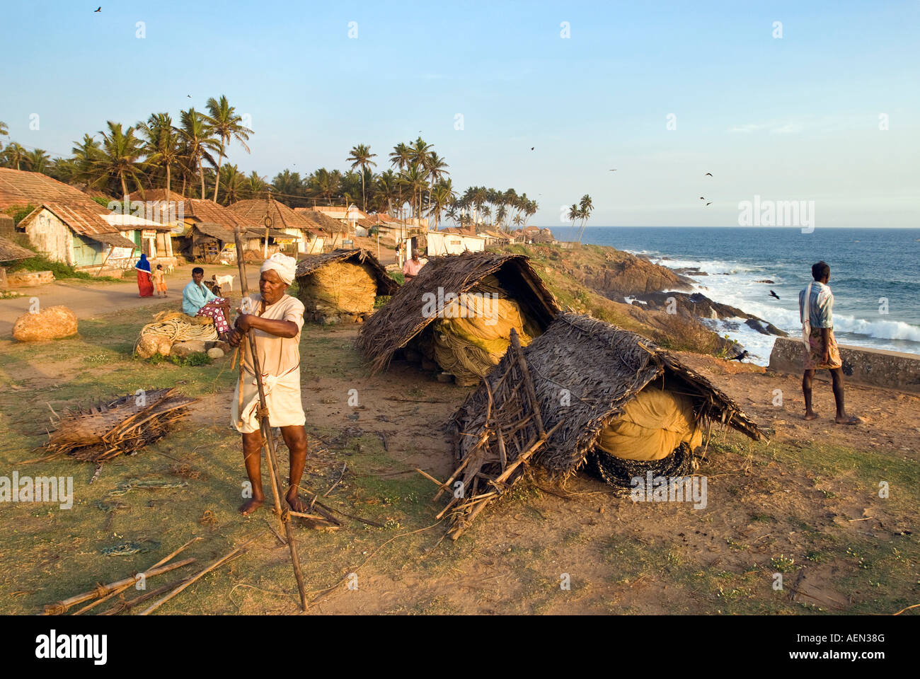 Village life in Kerala Stock Photo - Alamy