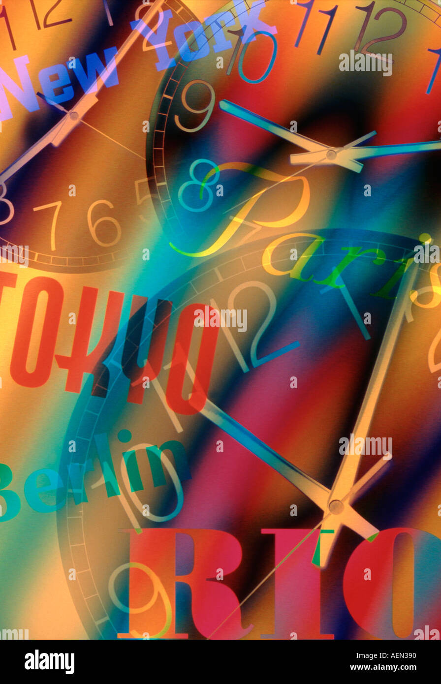 Clocks montage hi-res stock photography and images - Alamy