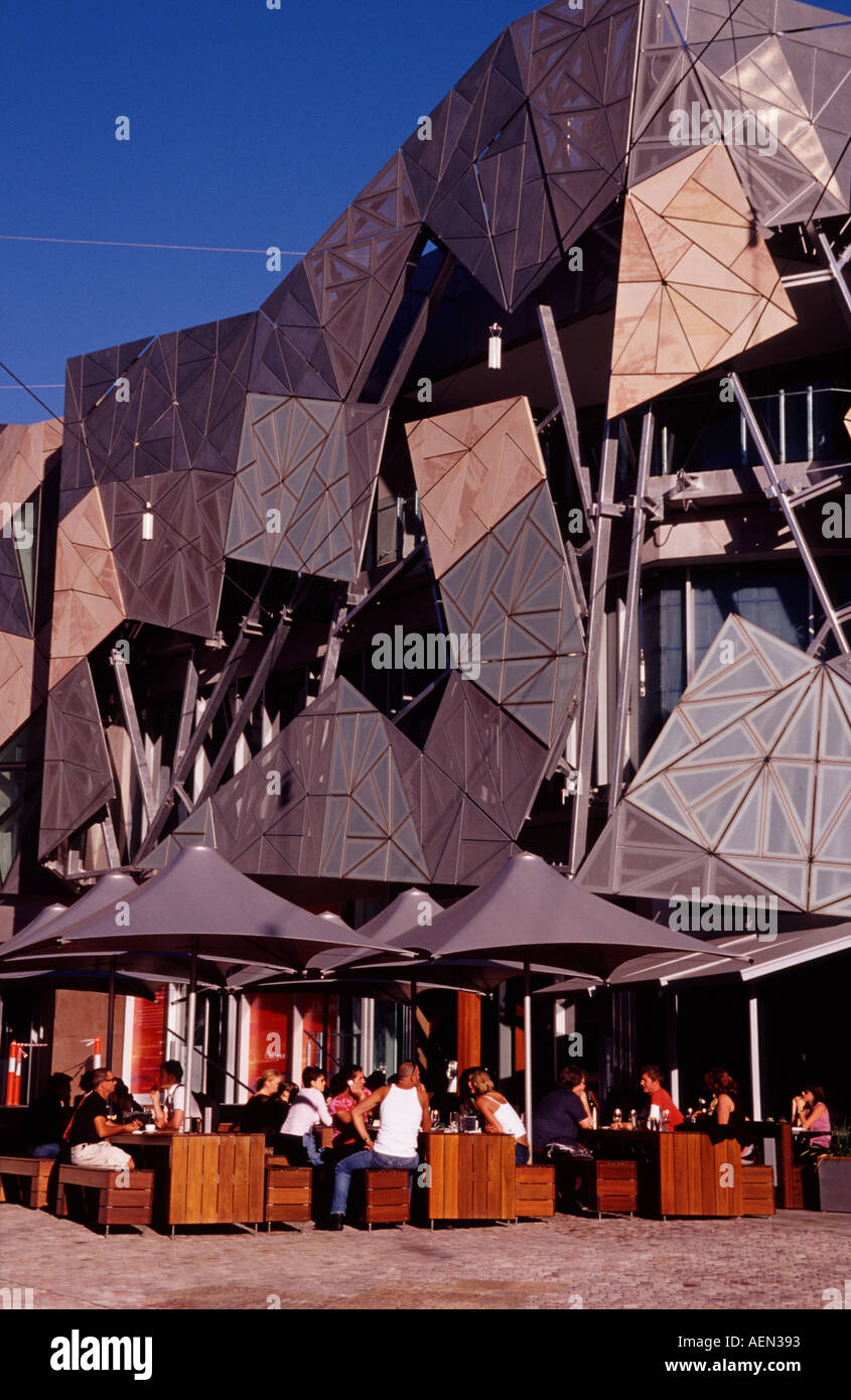 Bar in Federation Square Melbourne Australia Stock Photo - Alamy