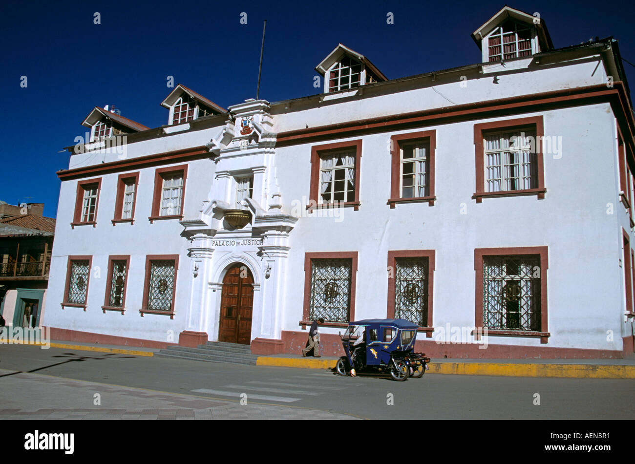 Palacio de Justicia (Justice Palace), Plaza De Armas, Puno, Peru Stock ...