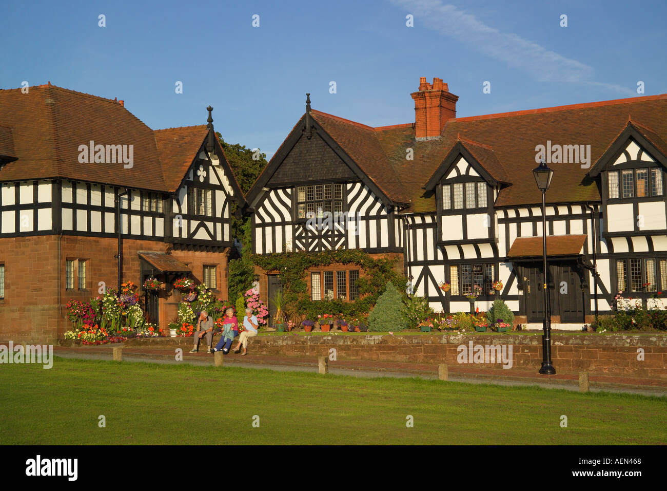 Housing and Gardens Thornton Hough Village Wirral Merseyside England ...