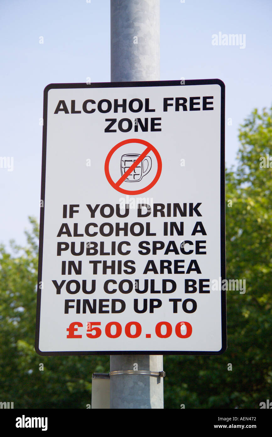 Alcohol free zone uk hi-res stock photography and images - Alamy