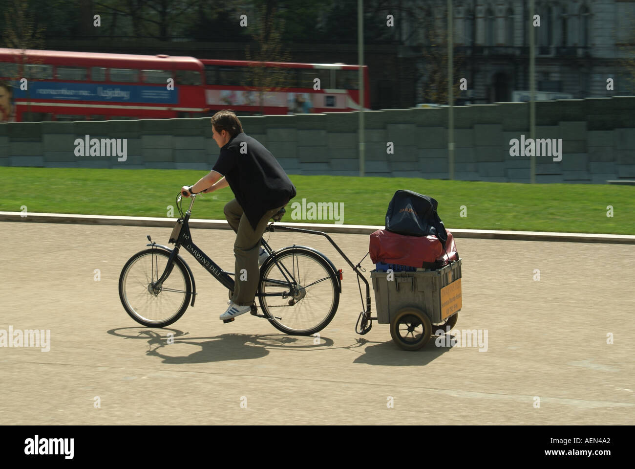 Darwins Deli bike sandwich food delivery business cycling along on ...