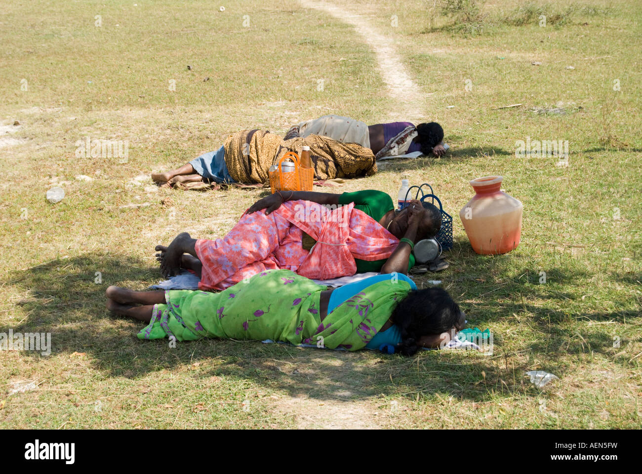 The work in the Marakanam Salt Pans Stock Photo - Alamy