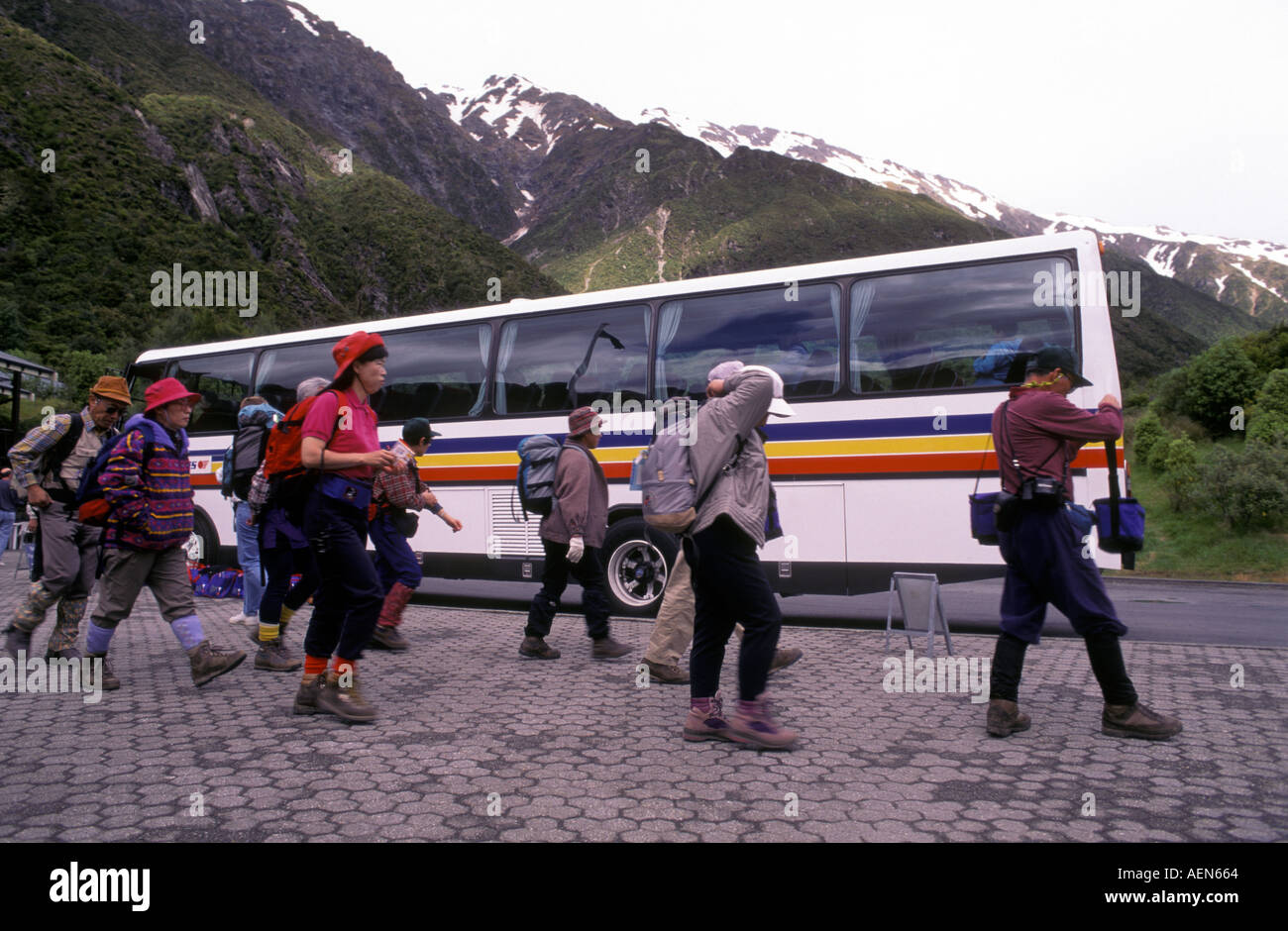New Zealand Mount cook base Stock Photo - Alamy