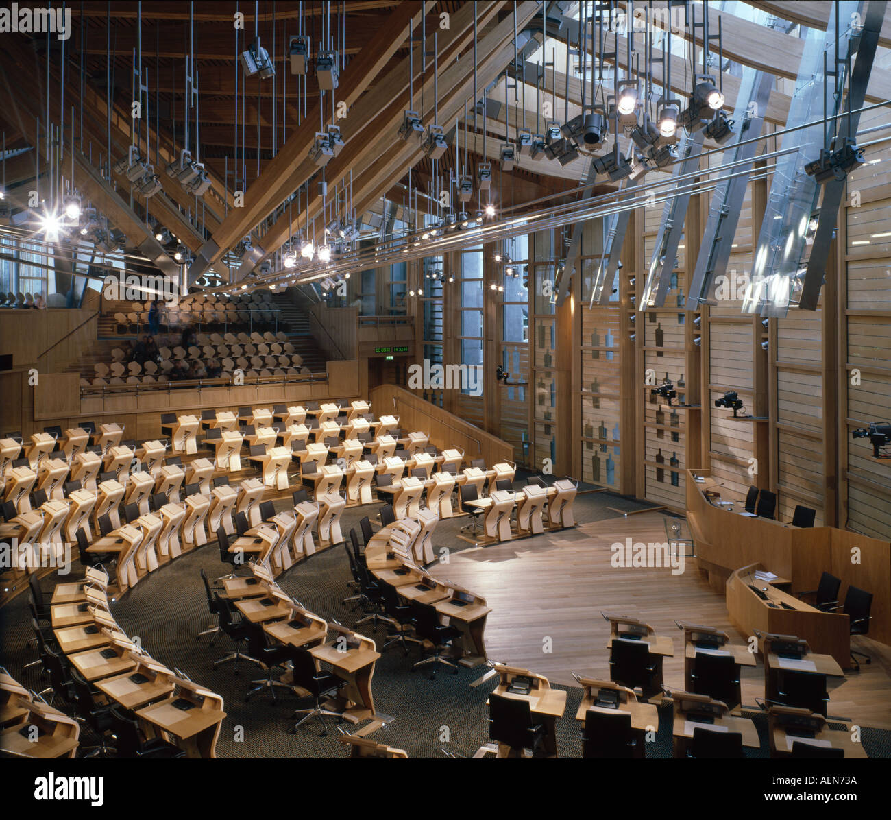 The Scottish Parliament, Edinburgh, Scotland. Debating Chamber ...