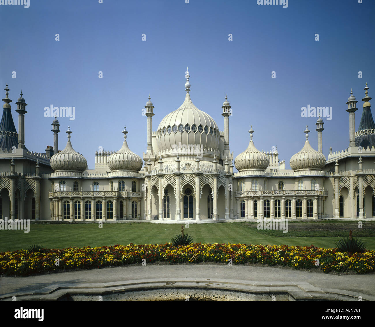The Royal Pavilion, Brighton, East Sussex, England, 1815. Exterior ...