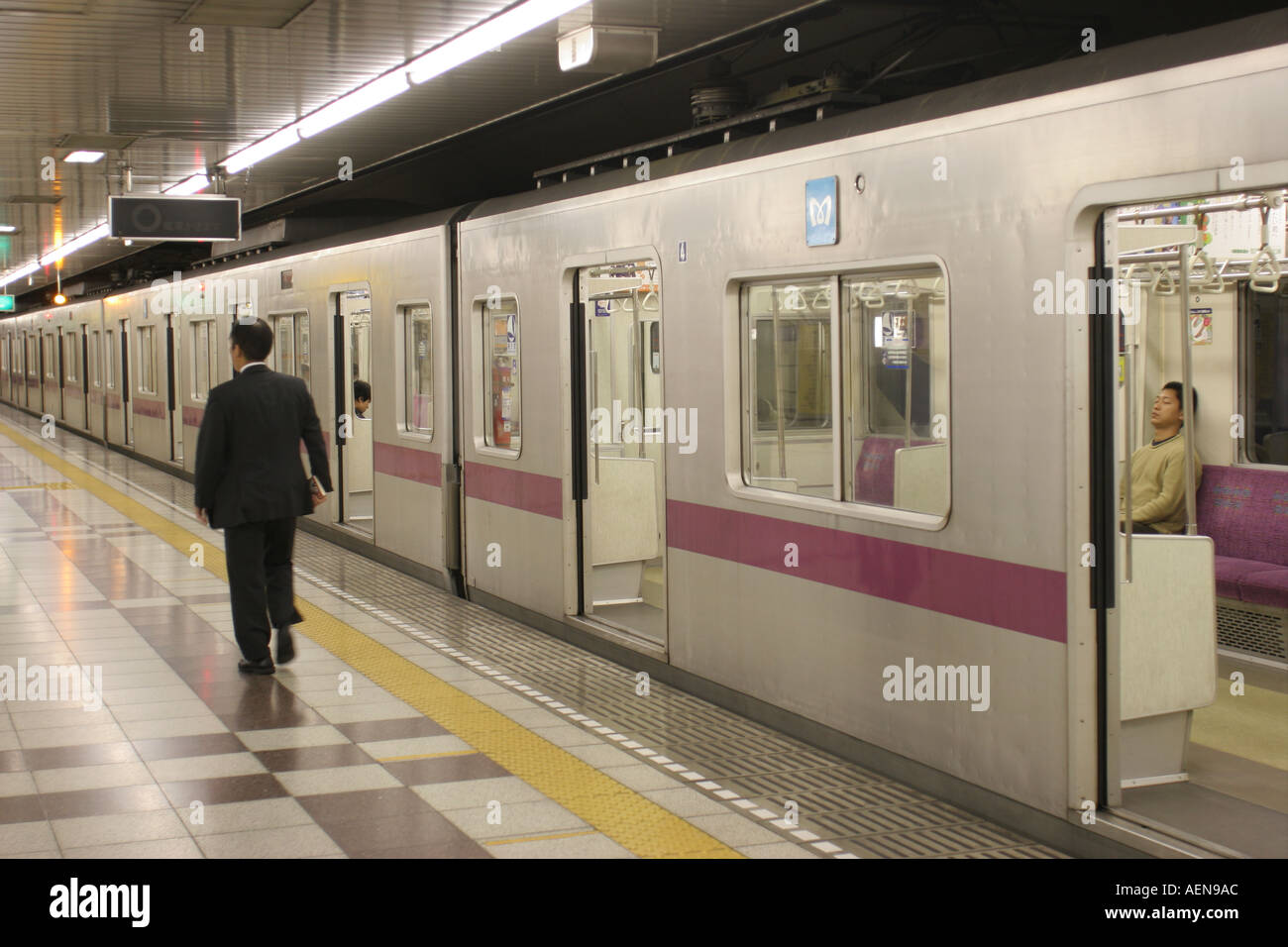 Subway Train Tokyo Japan Stock Photo - Alamy