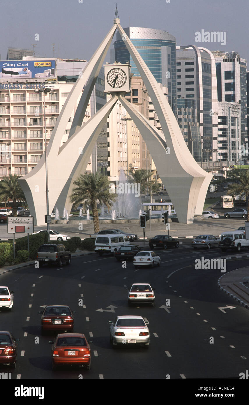 Dubai clock tower hi-res stock photography and images - Alamy
