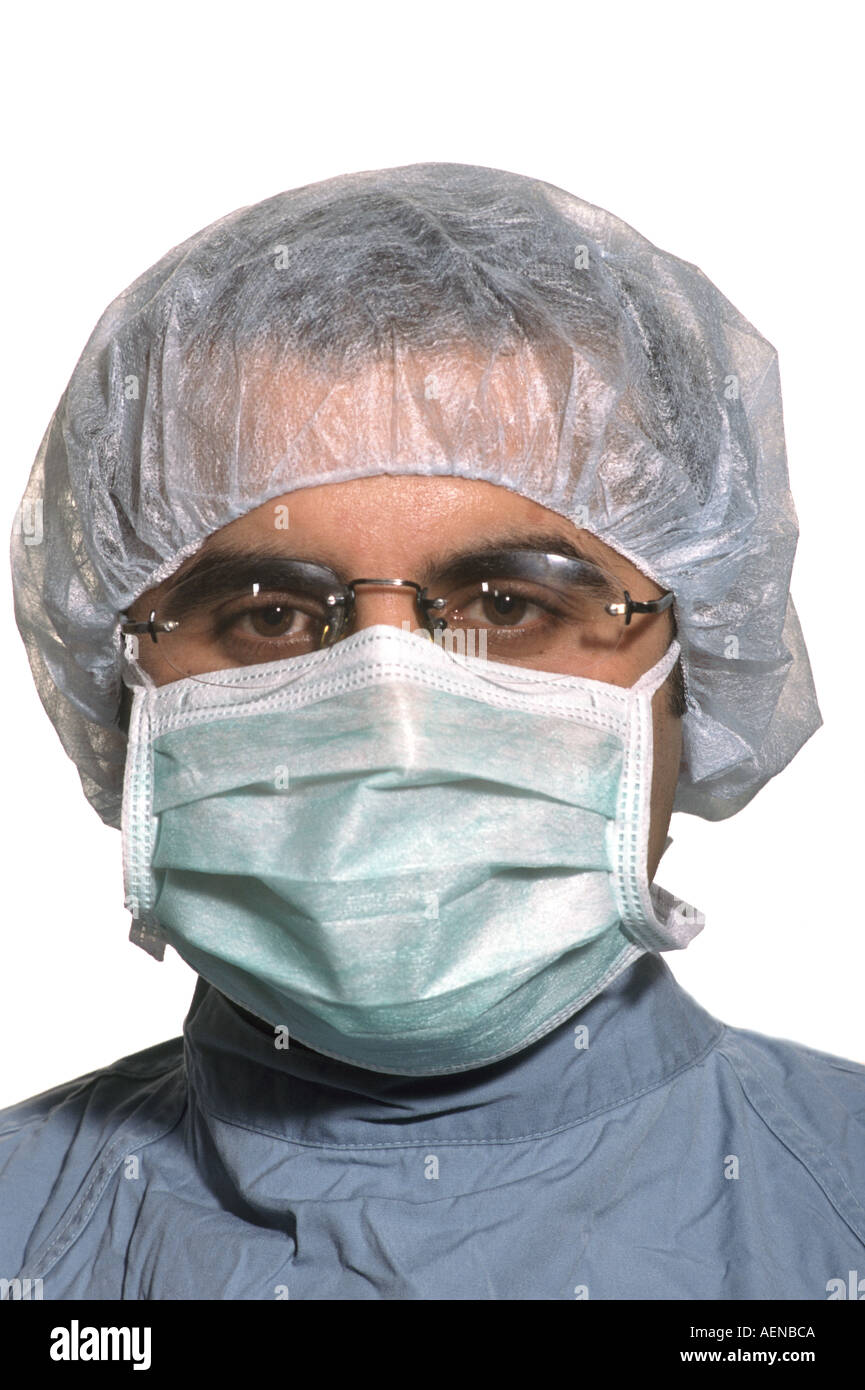 Surgeon in mask cap and gown in Amman Jordan hospital Stock Photo - Alamy