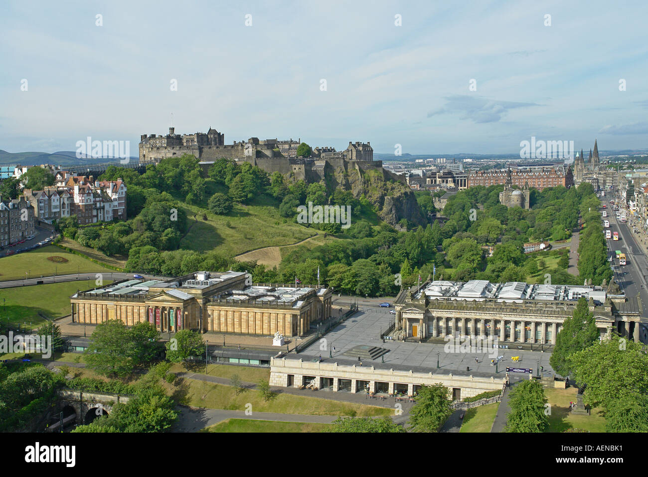 A spendid view of The National Galleries of Scotland Edinburgh Castle ...
