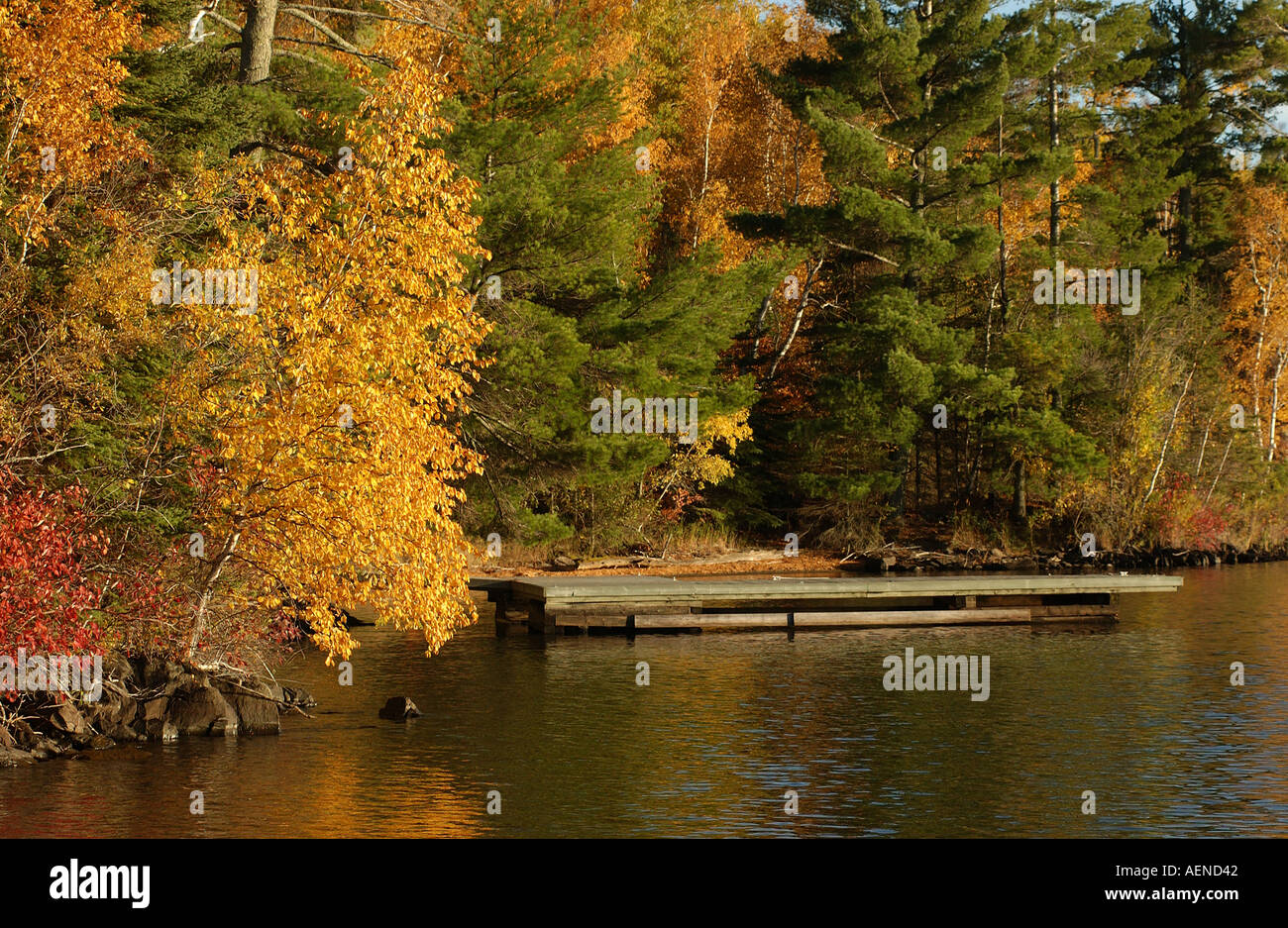 Lake Autumn Colors Stock Photo - Alamy