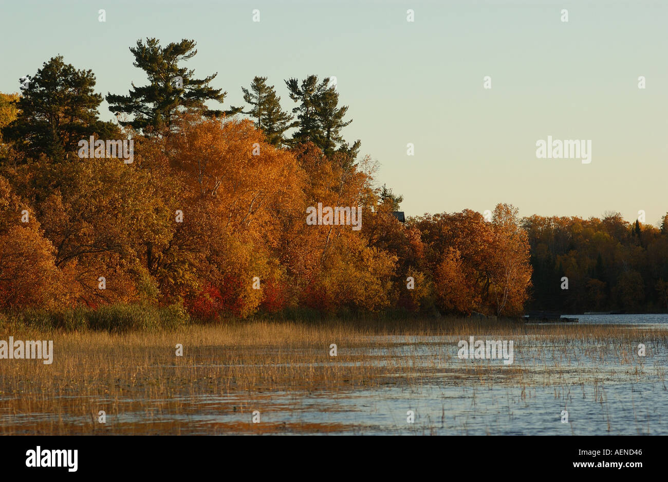 Lake Autumn Colors Stock Photo - Alamy