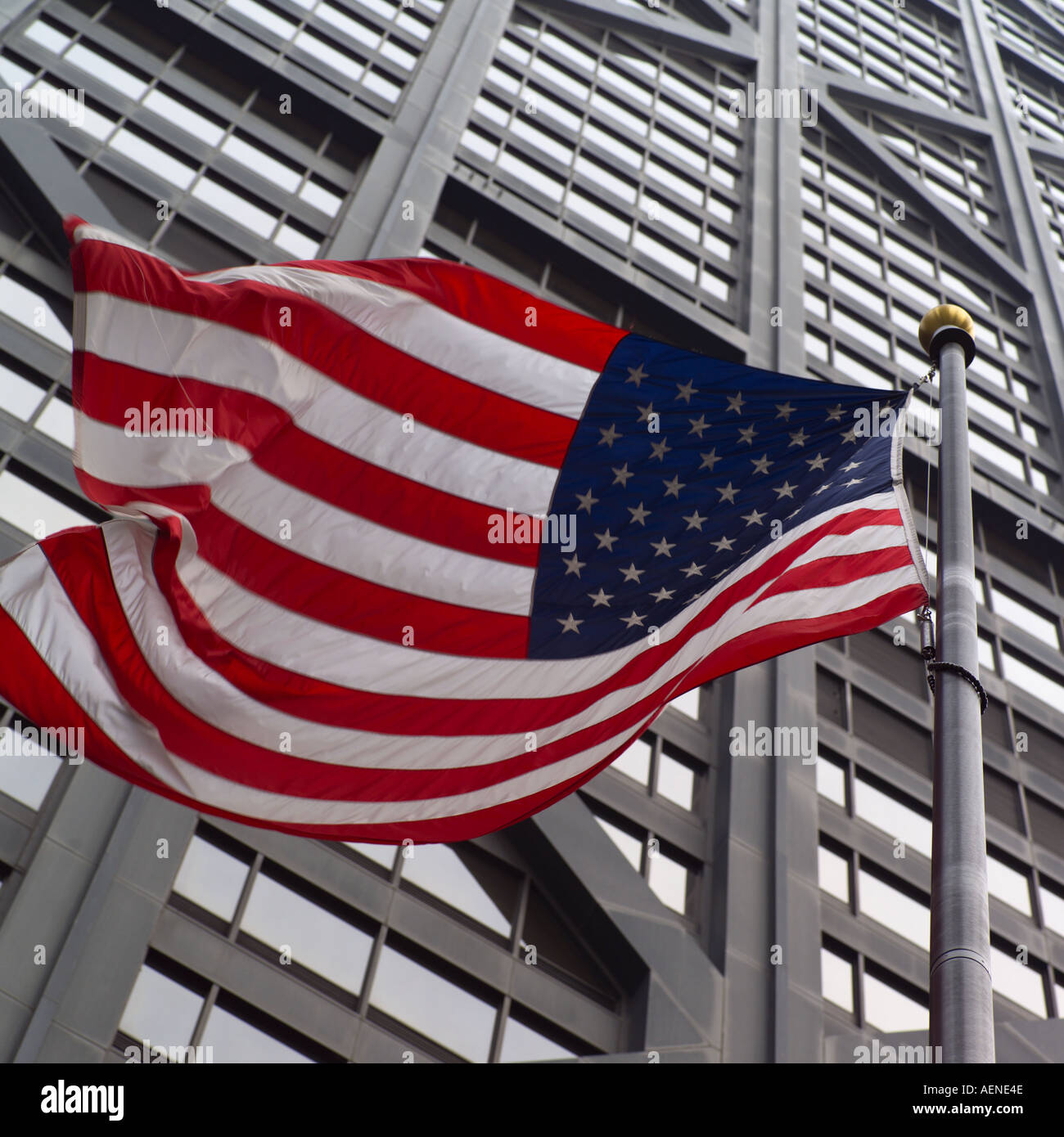 Chicago city flag blue white stars hi-res stock photography and images ...