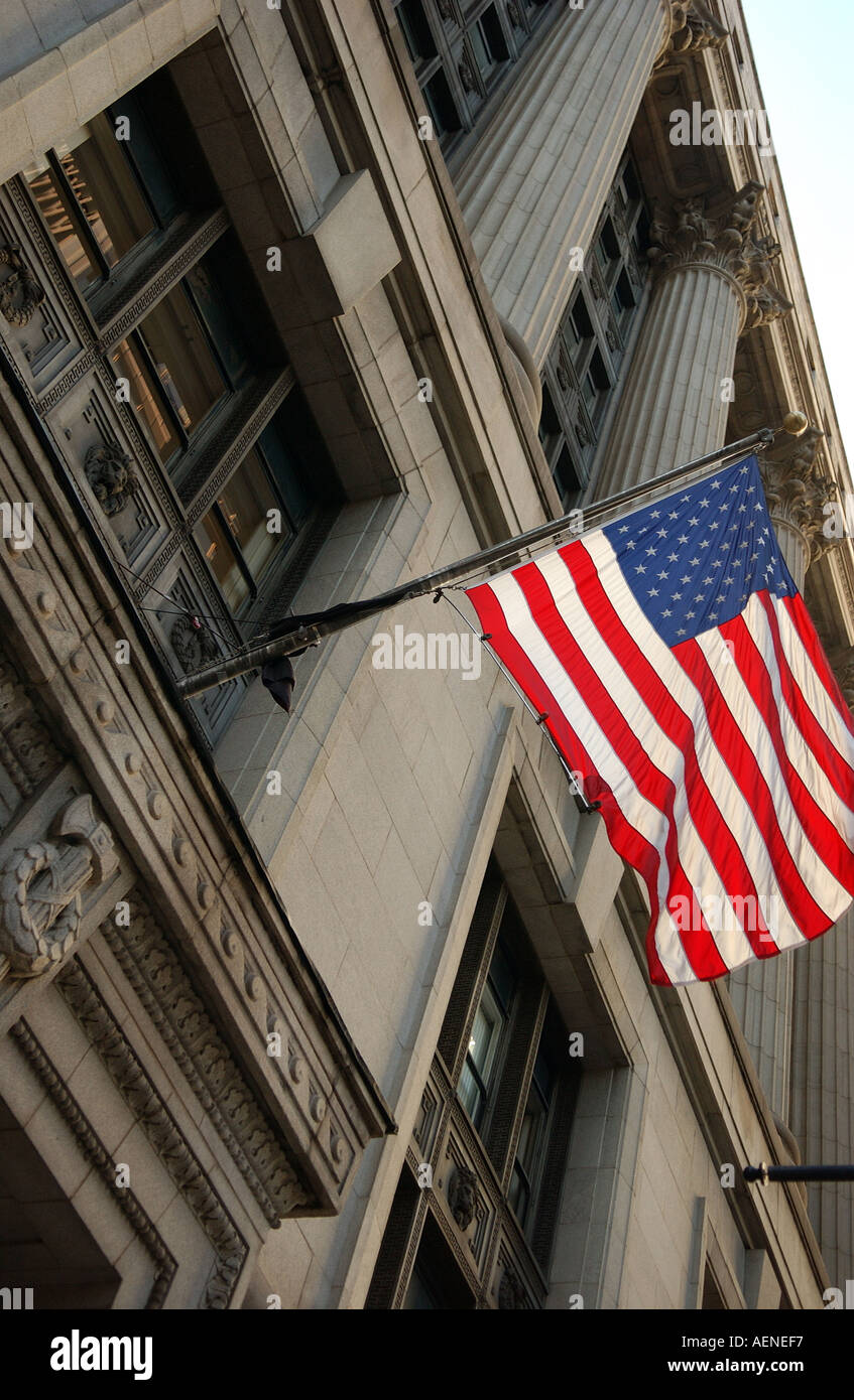 Chicago city flag blue white stars hi-res stock photography and images ...