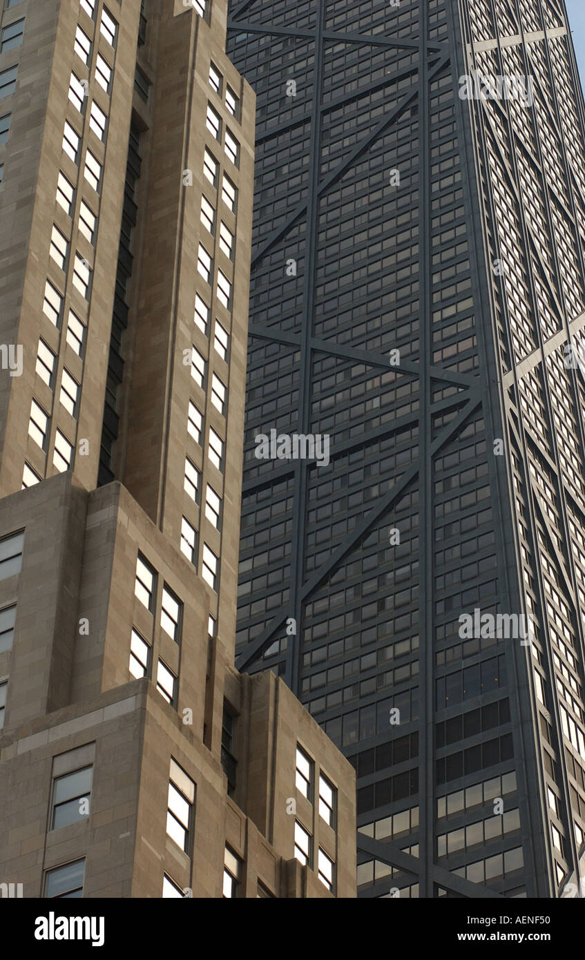Chicago modern buildings john hancock tower hi-res stock photography ...