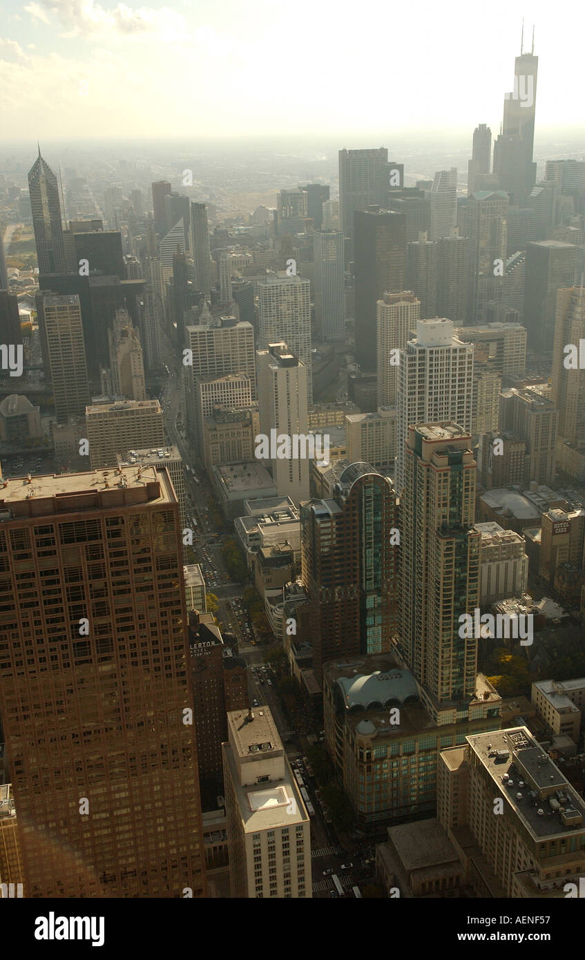 Aerial vertical view chicago skyscrapers hi-res stock photography and ...
