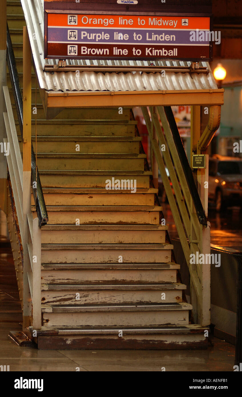 Chicago stairs vertical hi-res stock photography and images - Alamy