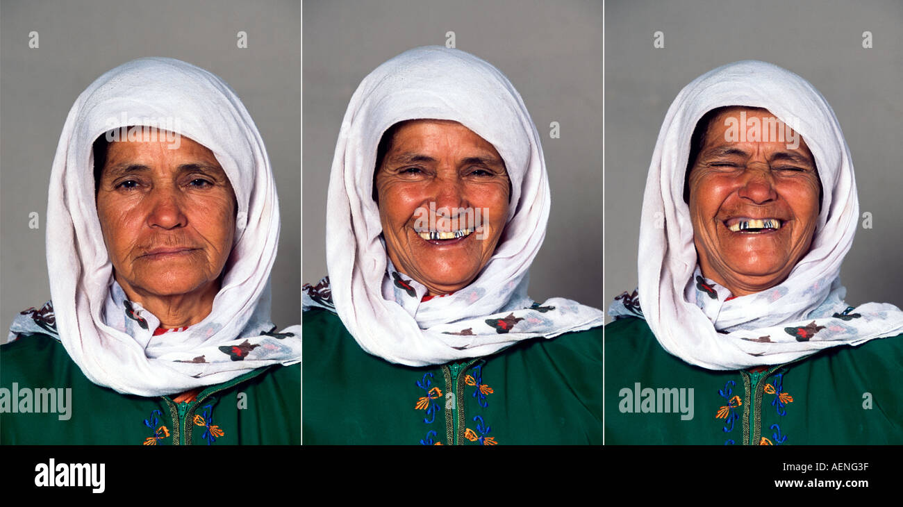 photo composition of a female moroccan face in different mood morocco ...