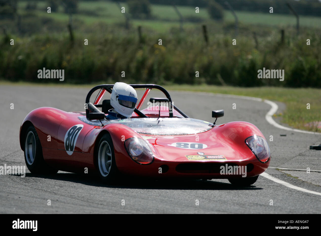 G Smith from London in his red 2 0 Crossle 9S sports car at Kirkistown ...
