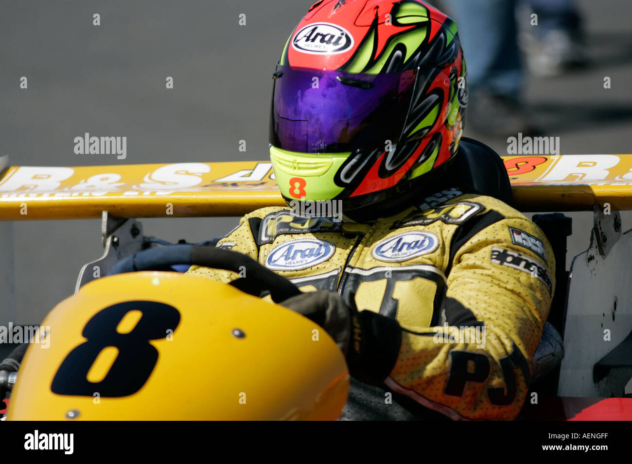 Gearbox 250 cc 250cc superkart kart driver geoff McBride at kirkistown ...