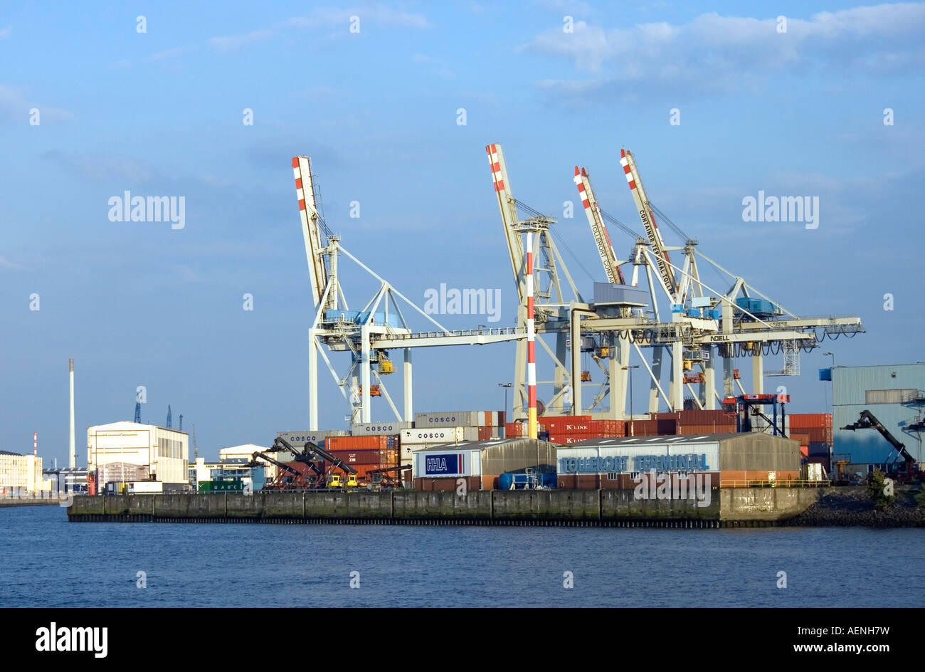 Tollerort Container Terminal, Hamburg Stock Photo - Alamy