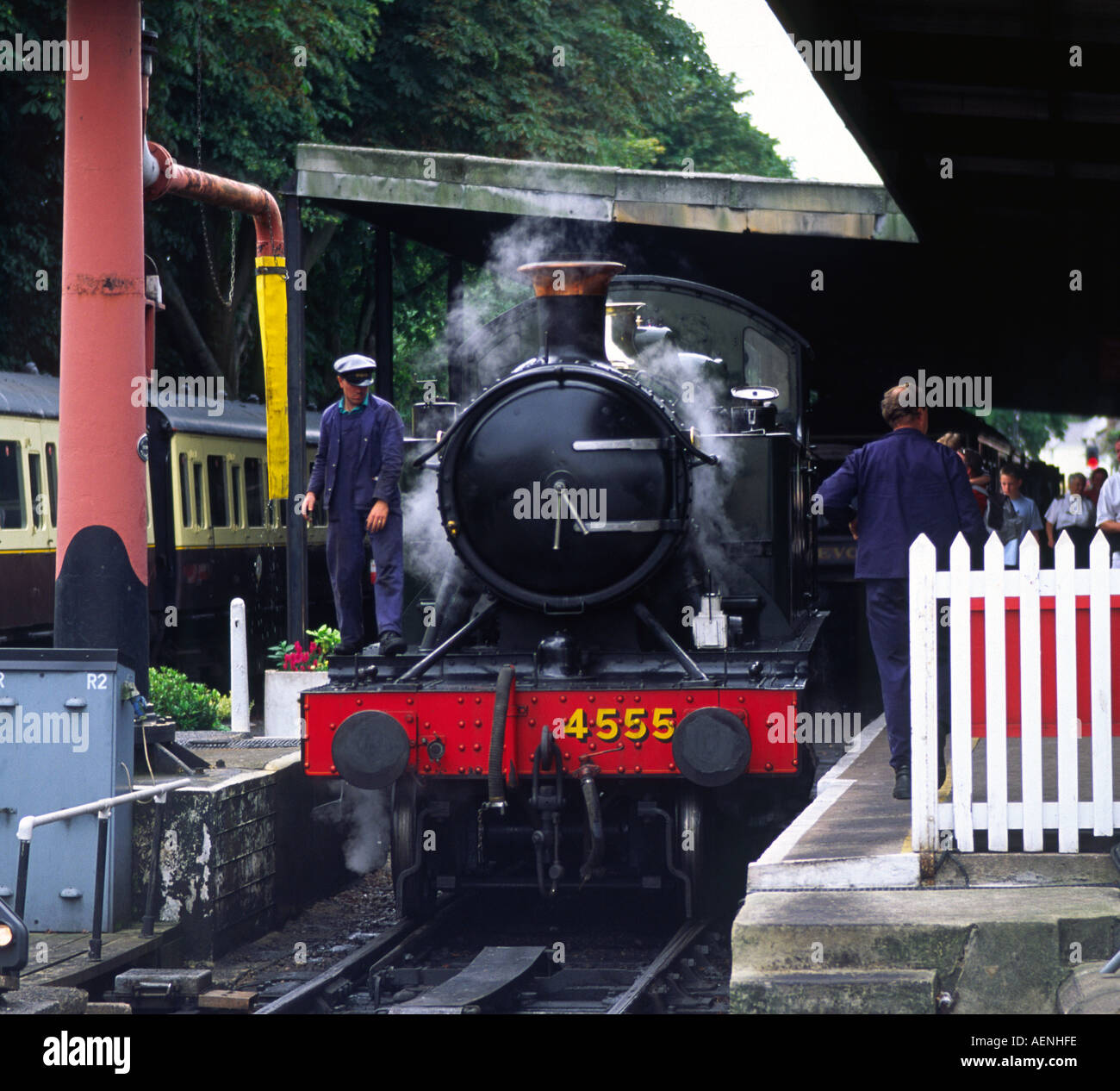 Steam engine at Paignton Station Devon England Stock Photo - Alamy