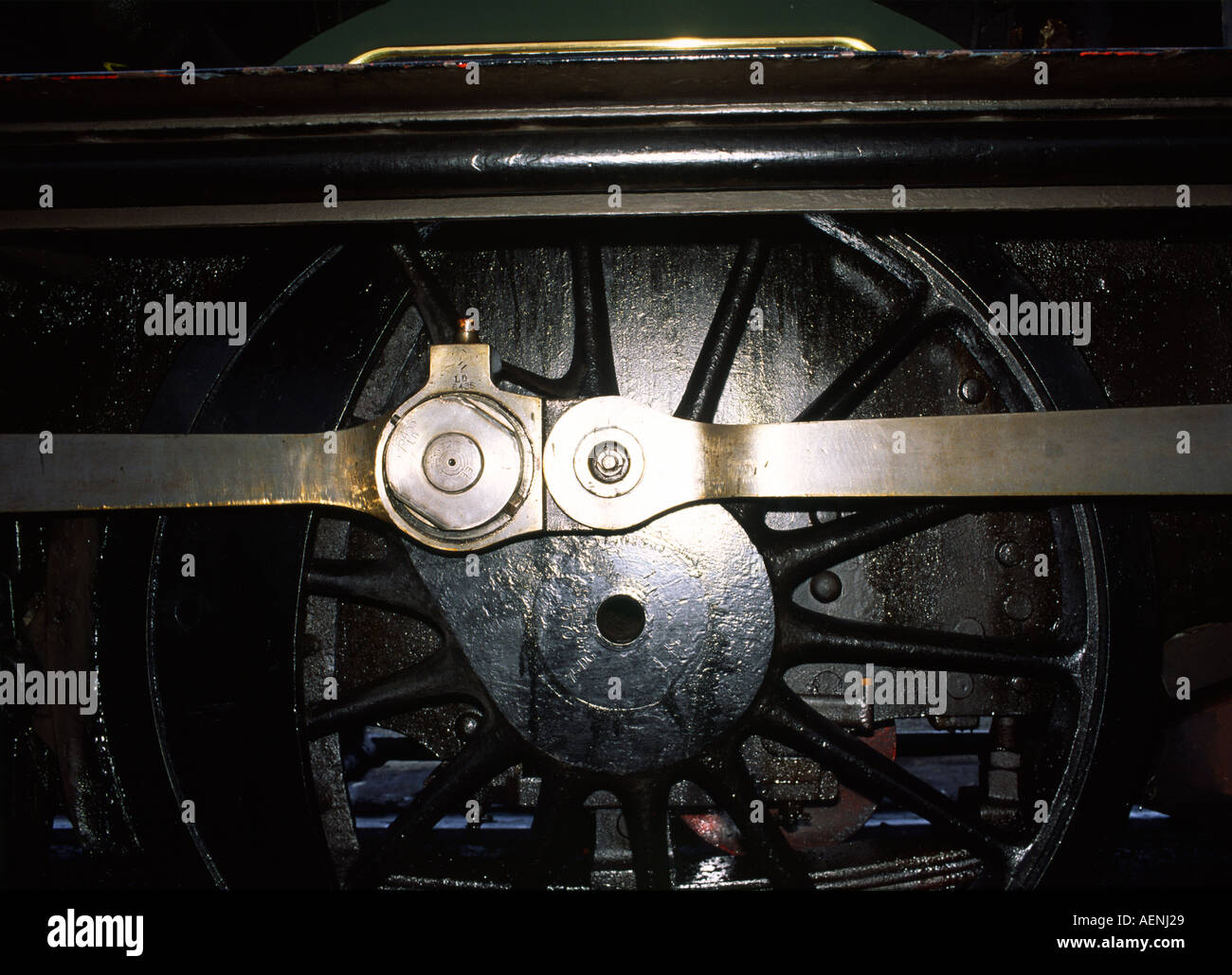 Steam engine wheel detail Paignton Devon Stock Photo - Alamy