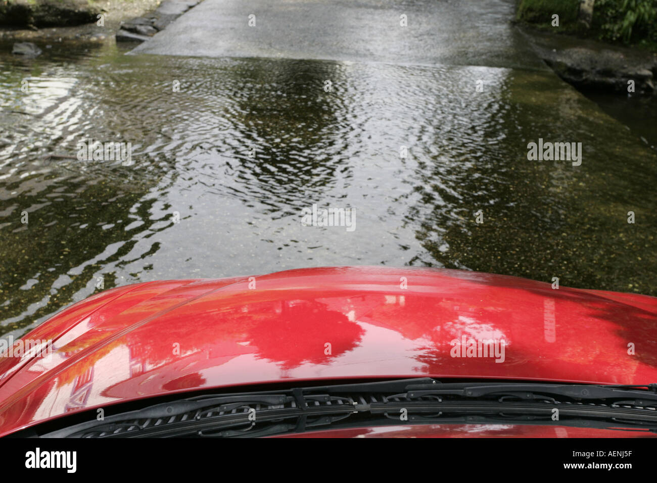 Stream river ford car crossing hi-res stock photography and images - Alamy