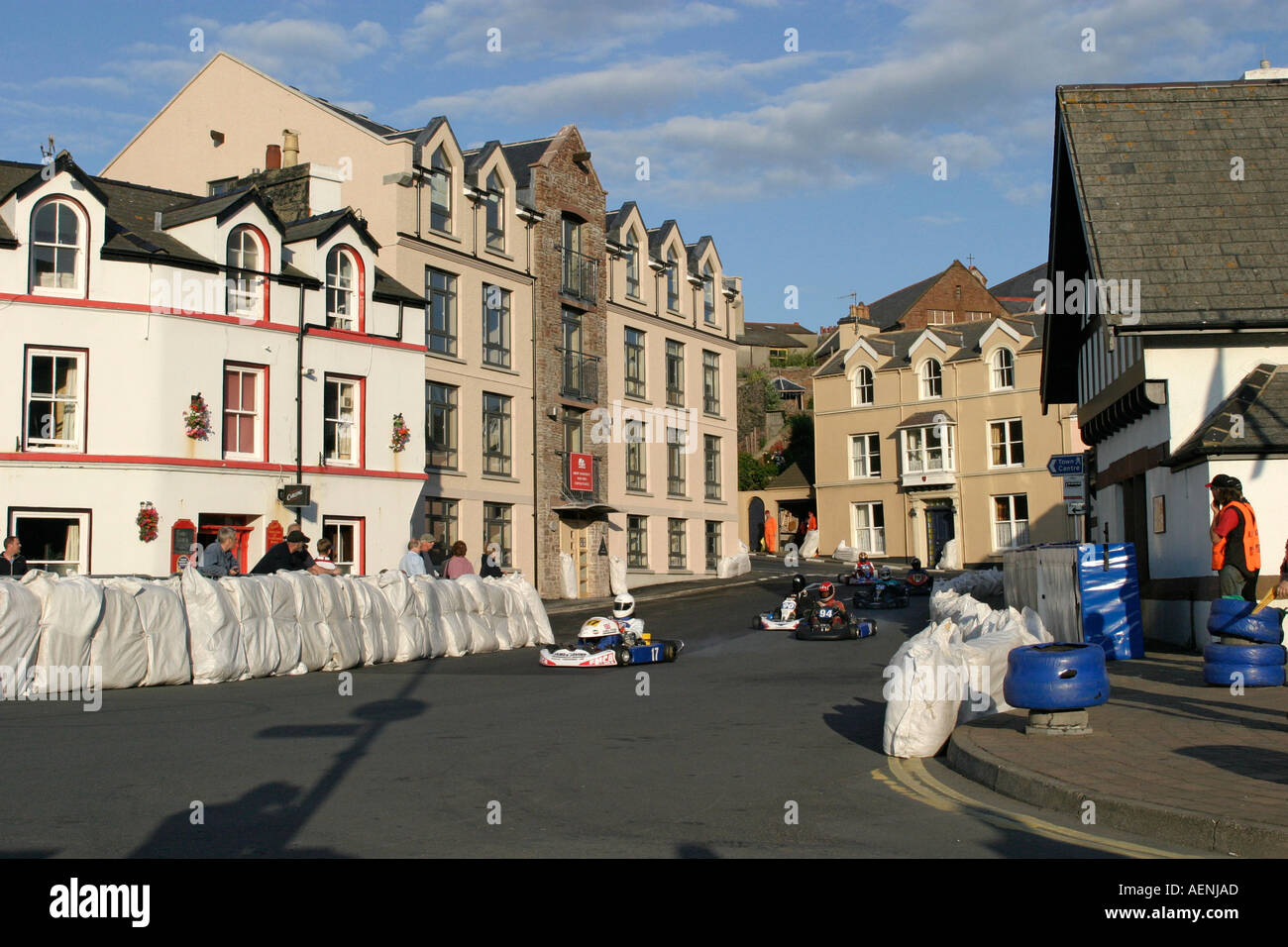 125cc 125 cc rotax max kart race on street circuit at Peel Kart Grand ...