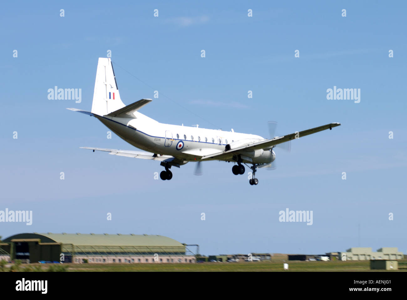 HS Andover C1 approaching RAF Kinloss, Moray. Scotland. XAV-519 Stock ...