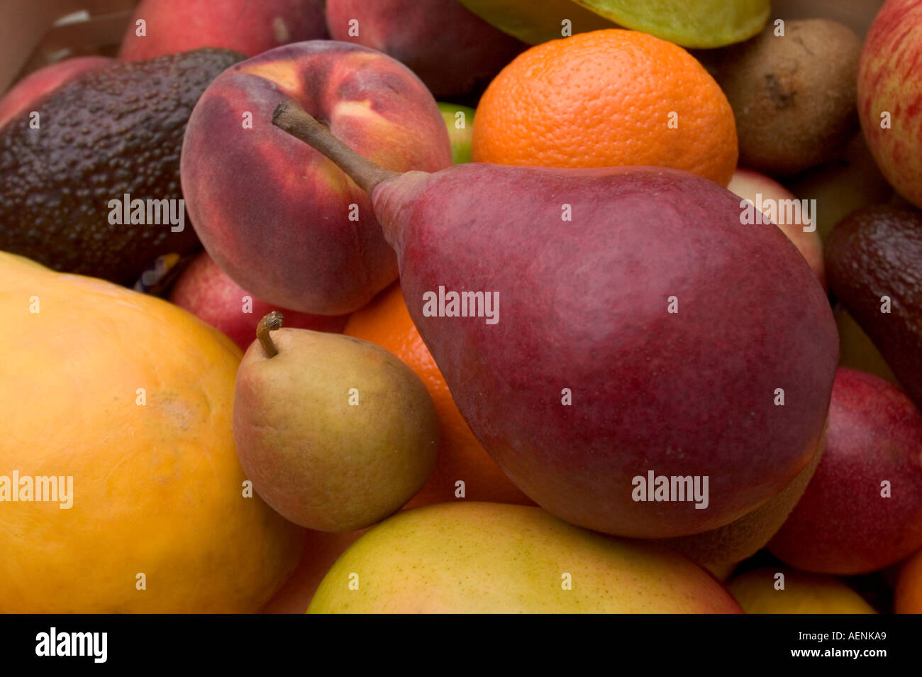 Pear and mixed fruits Stock Photo - Alamy