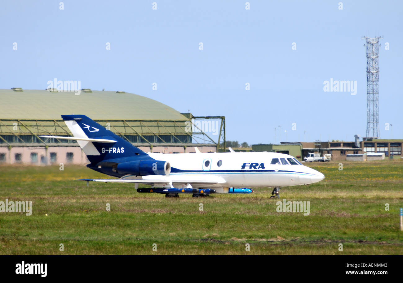 Dassault Falcon 20C Registration FRAS at RAF Kinloss. Moray. XAV-501 ...