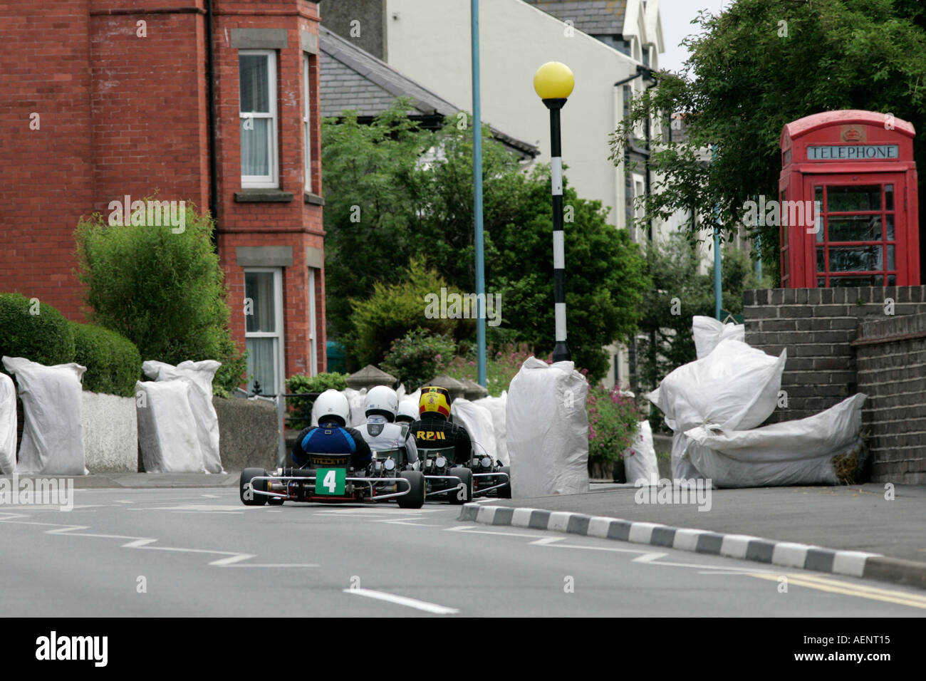 World Formula karts racing on the street circuit at Peel Kart Grand ...