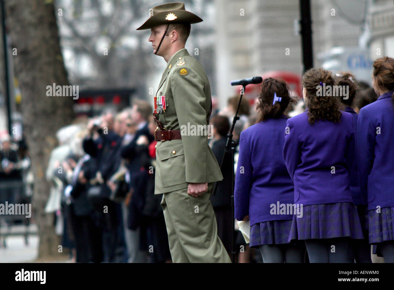 ANZAC day Wreath Laying ceremony at the Cenotaph Whitehall SW1 ...