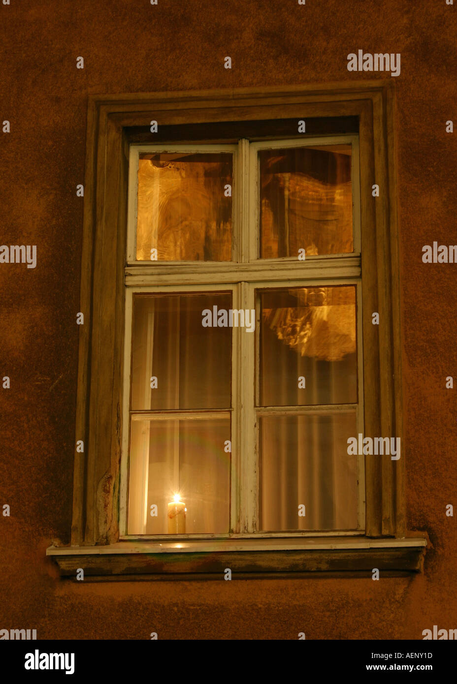 candle and window Stock Photo - Alamy