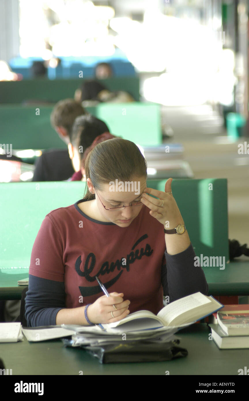 University student revising library hi-res stock photography and images ...