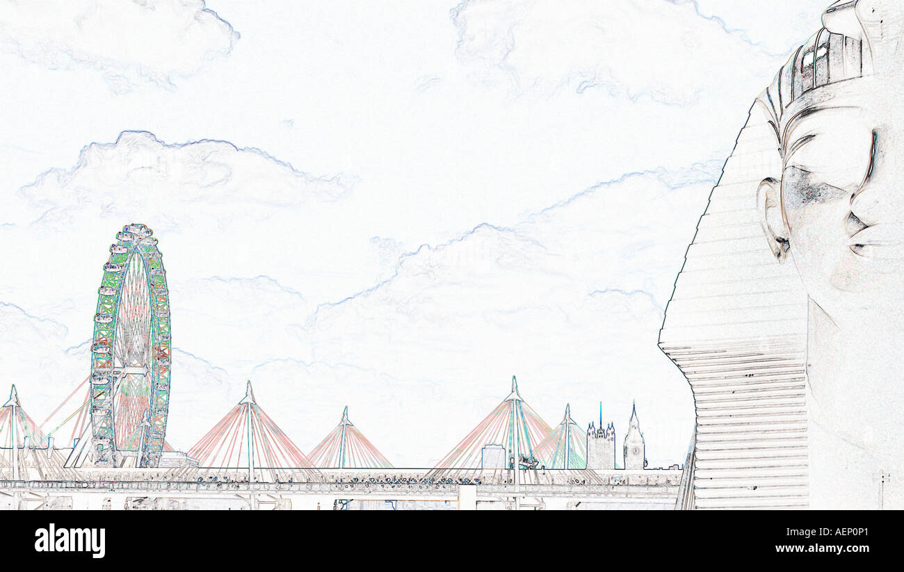 London sphinx, View from Victoria Embankment Gardens, The Sphinx, and ...