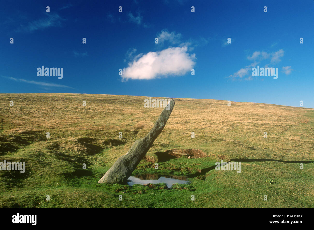 Standing Stone Merthyr Tydfil Common near Fochriw South Wales Stock ...