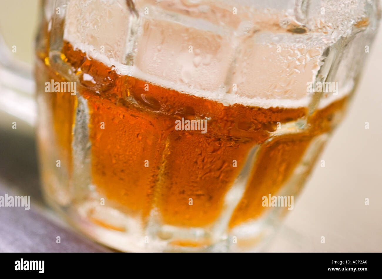 Cool glass of amber beer ale Stock Photo - Alamy